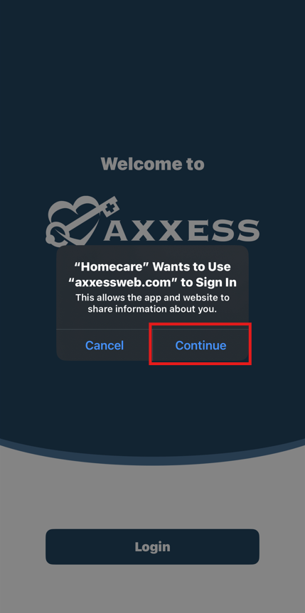 Axxess: Logging in to the Axxess HomeCare Mobile App for the first time – Help at Home Knowledge ...