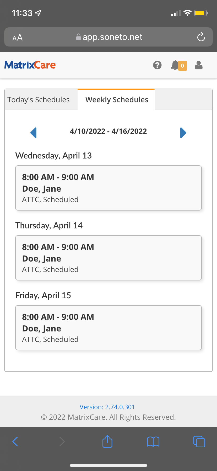 MatrixCare: Viewing Schedules via Web Browser – Help at Home Knowledge ...